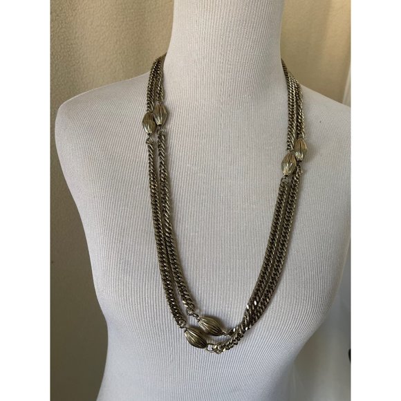 Fashion Jewelry | Jewelry | Vintage Extra Long Silver Tone Bead Chain ...